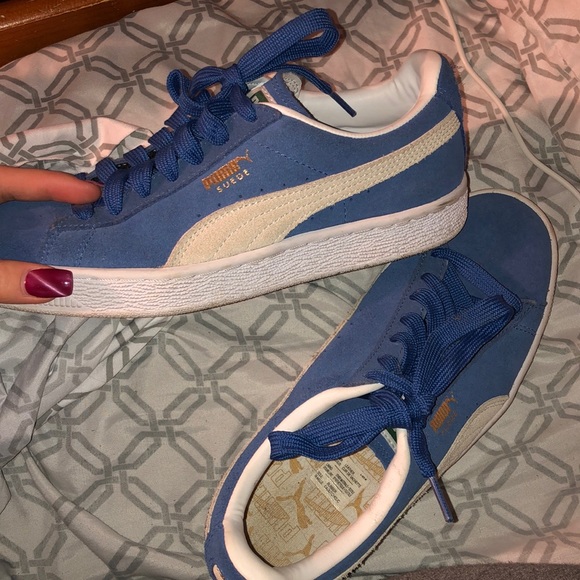 Puma | Shoes | Blue Suede Pumas | Poshmark